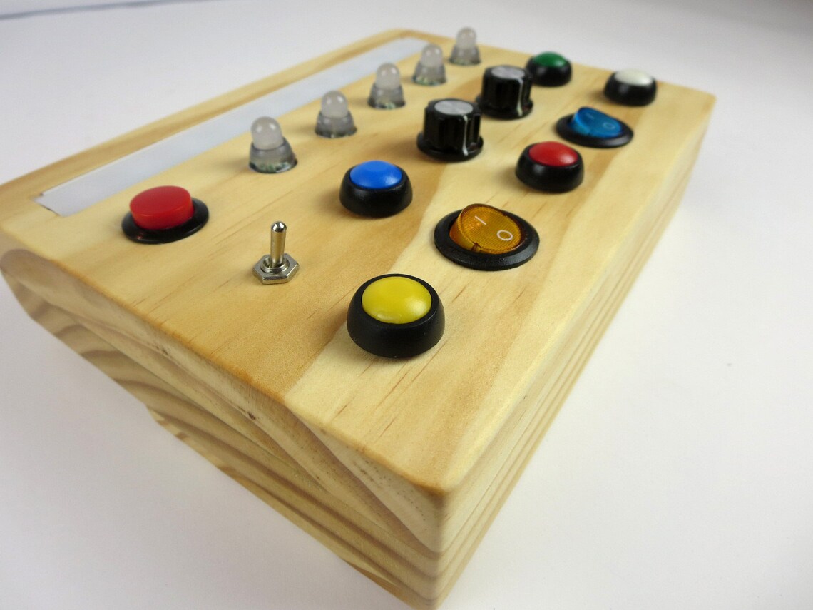 LED Busy Board Unique Sequences Solid Wood Wooden Busyboard - Etsy.de
