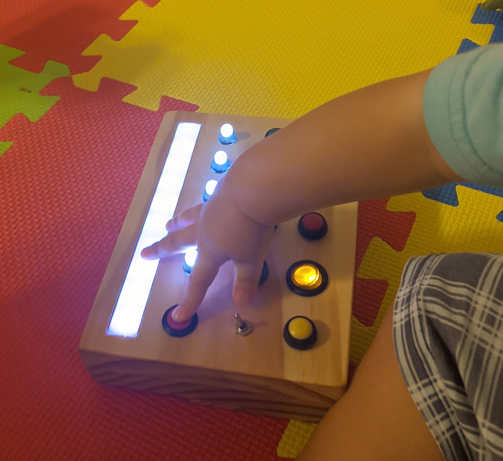LED Busy Board Unique Sequences Solid Wood Wooden Busyboard | Etsy