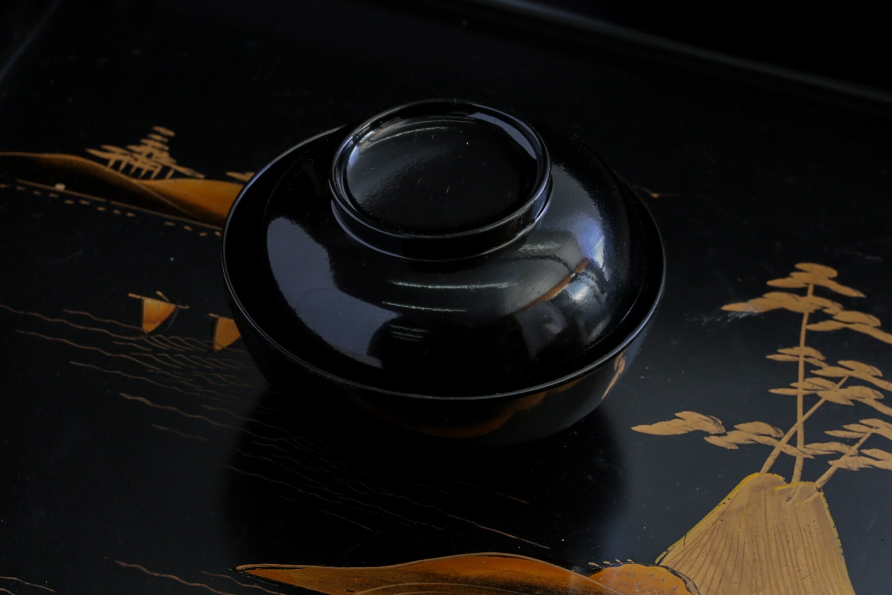 1965s.japanese Vintage Lacquerware /URUSHI 4plates/4lgds&bowls.八十椀 ...