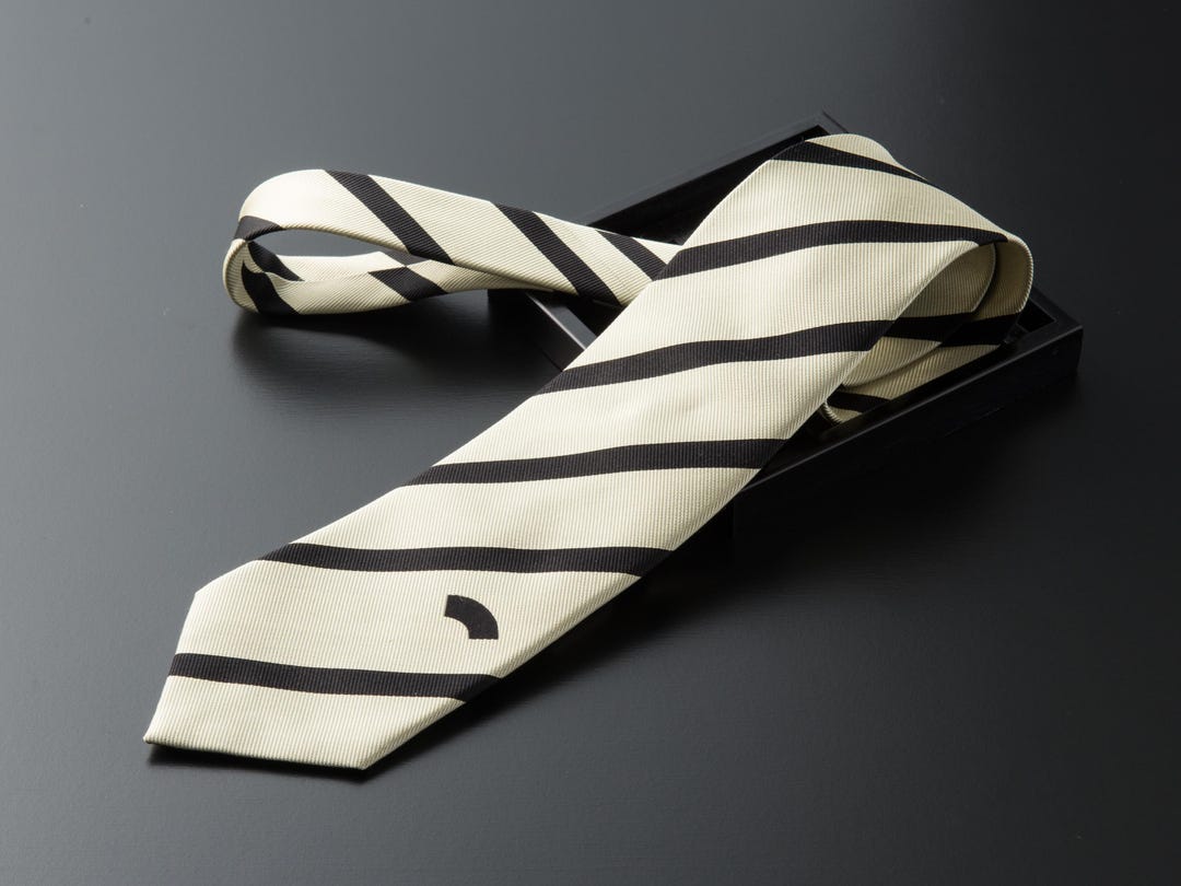 Japanese Luxury Silk Tie - Kyoto Nishijin Ori - KESHIKI STRIPE / Gold ...
