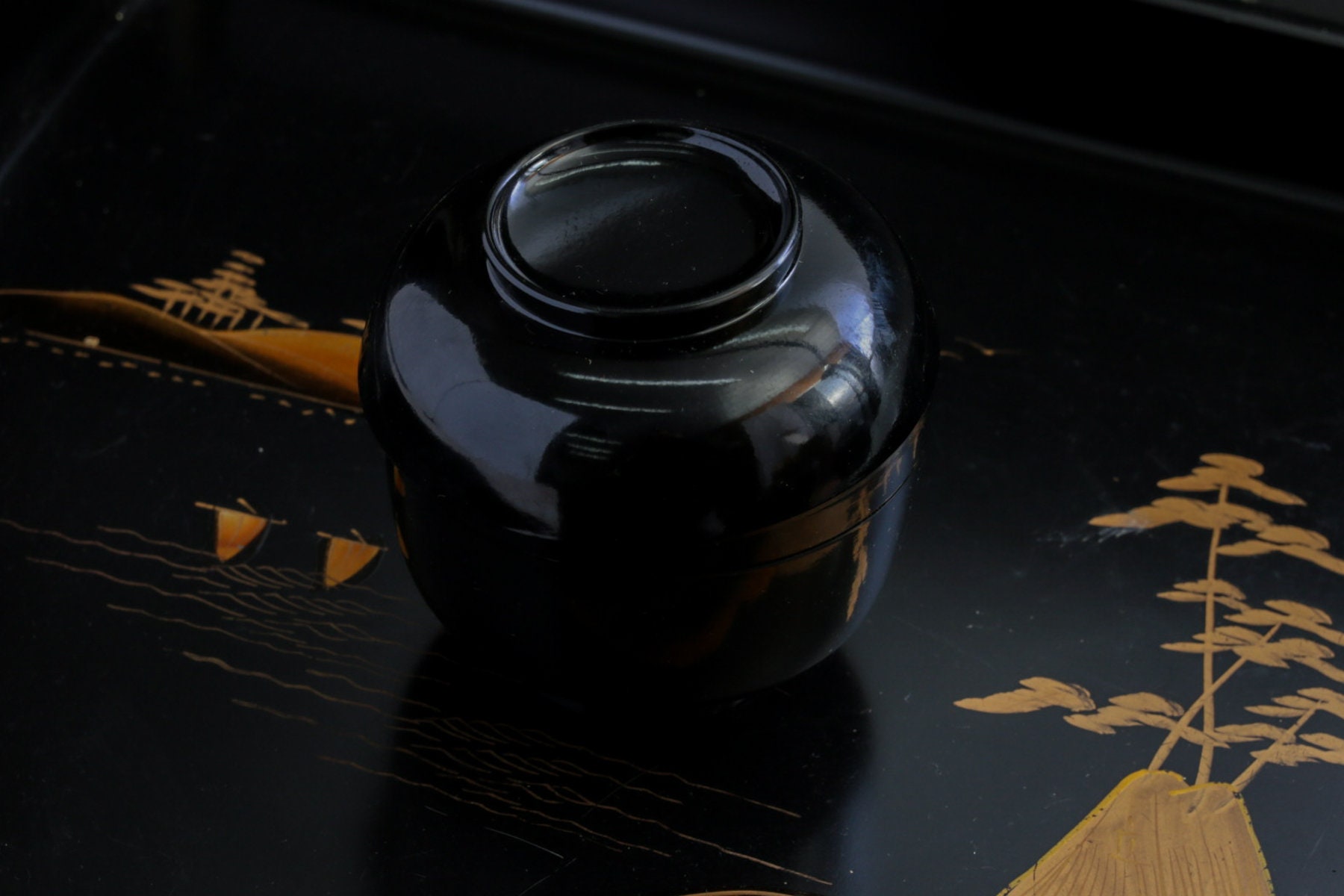 1965s.japanese Vintage Lacquerware /URUSHI 4plates/4lgds&bowls.八十椀 ...