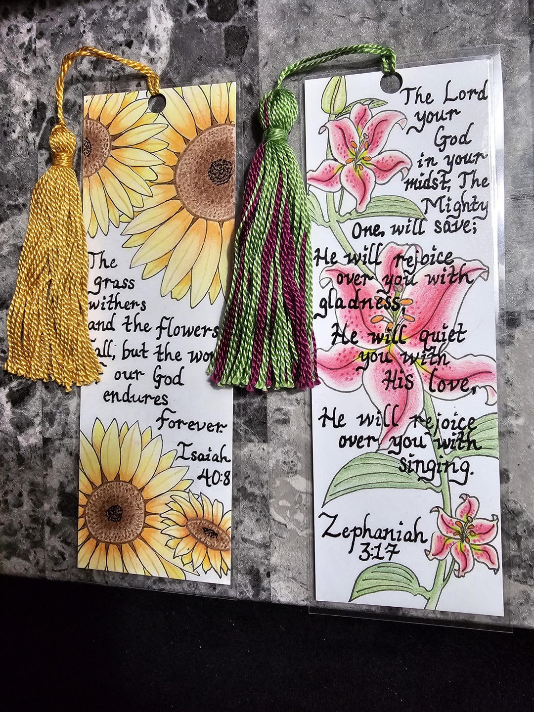 Scripture Verse Bookmarks Handmade - Etsy