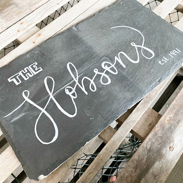 Slate Tile Signs - Etsy