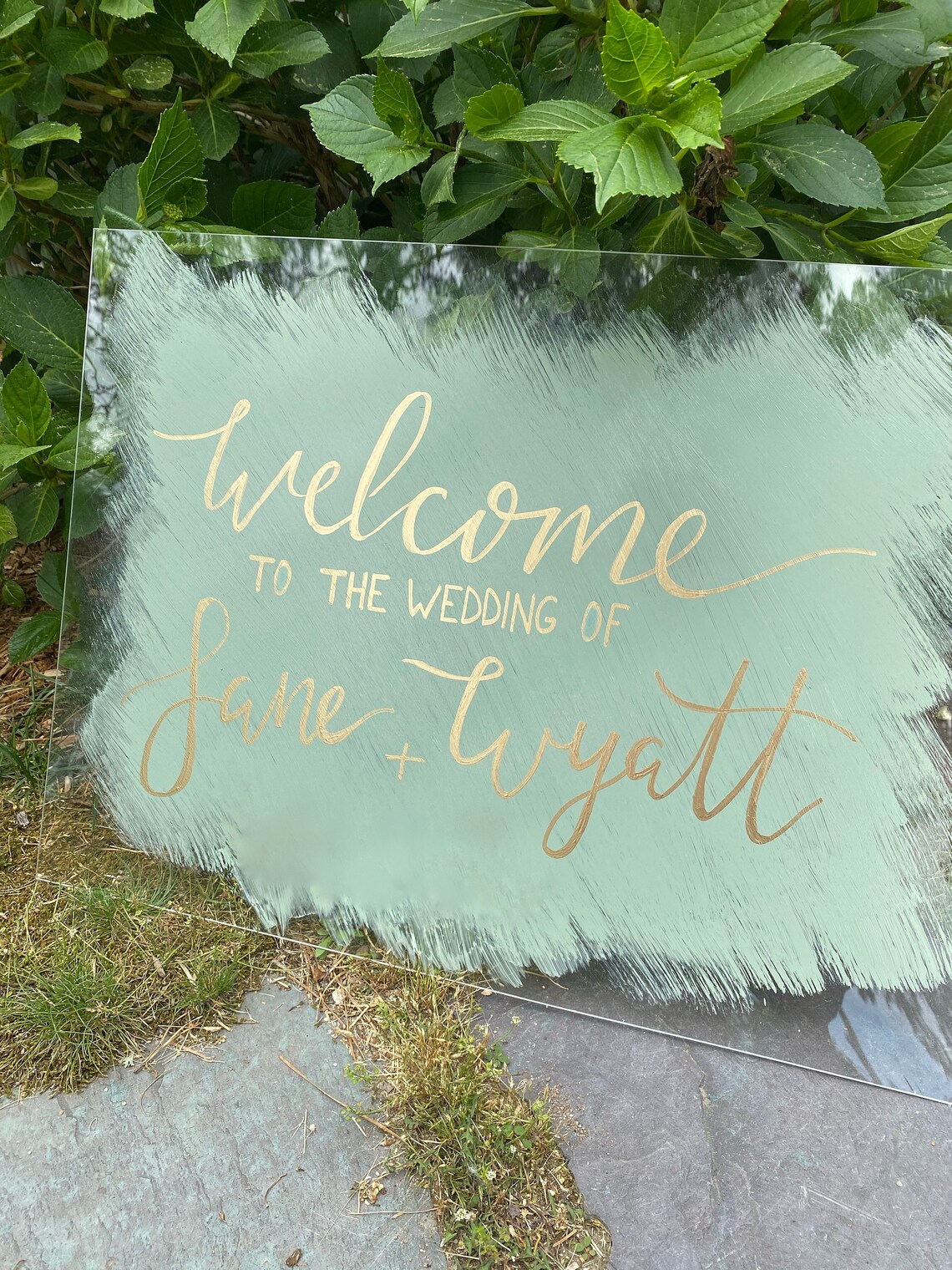 Custom Painted Acrylic Sign, Welcome Sign, Handwritten Sign ...