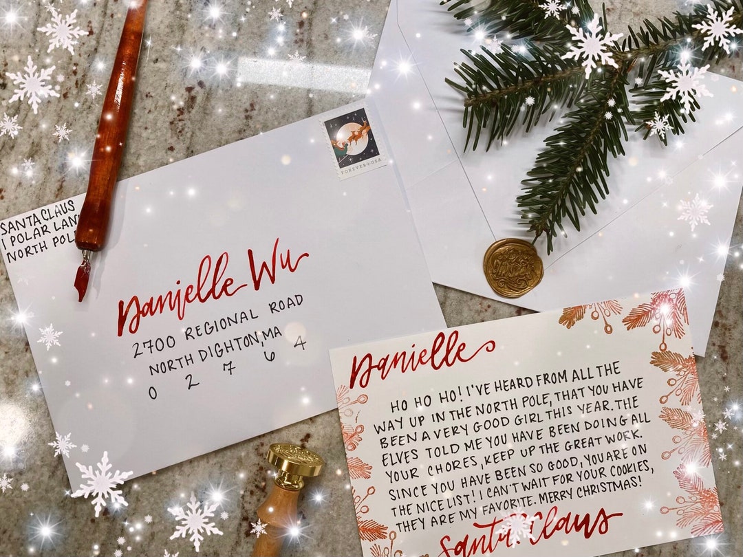 Customized Calligraphy Letter From Santa - Etsy