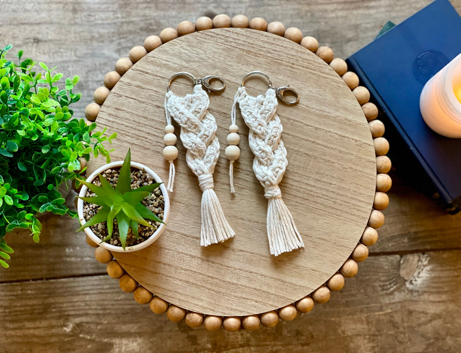 The Braided Keychain PDF pattern only NOT a finished | Etsy