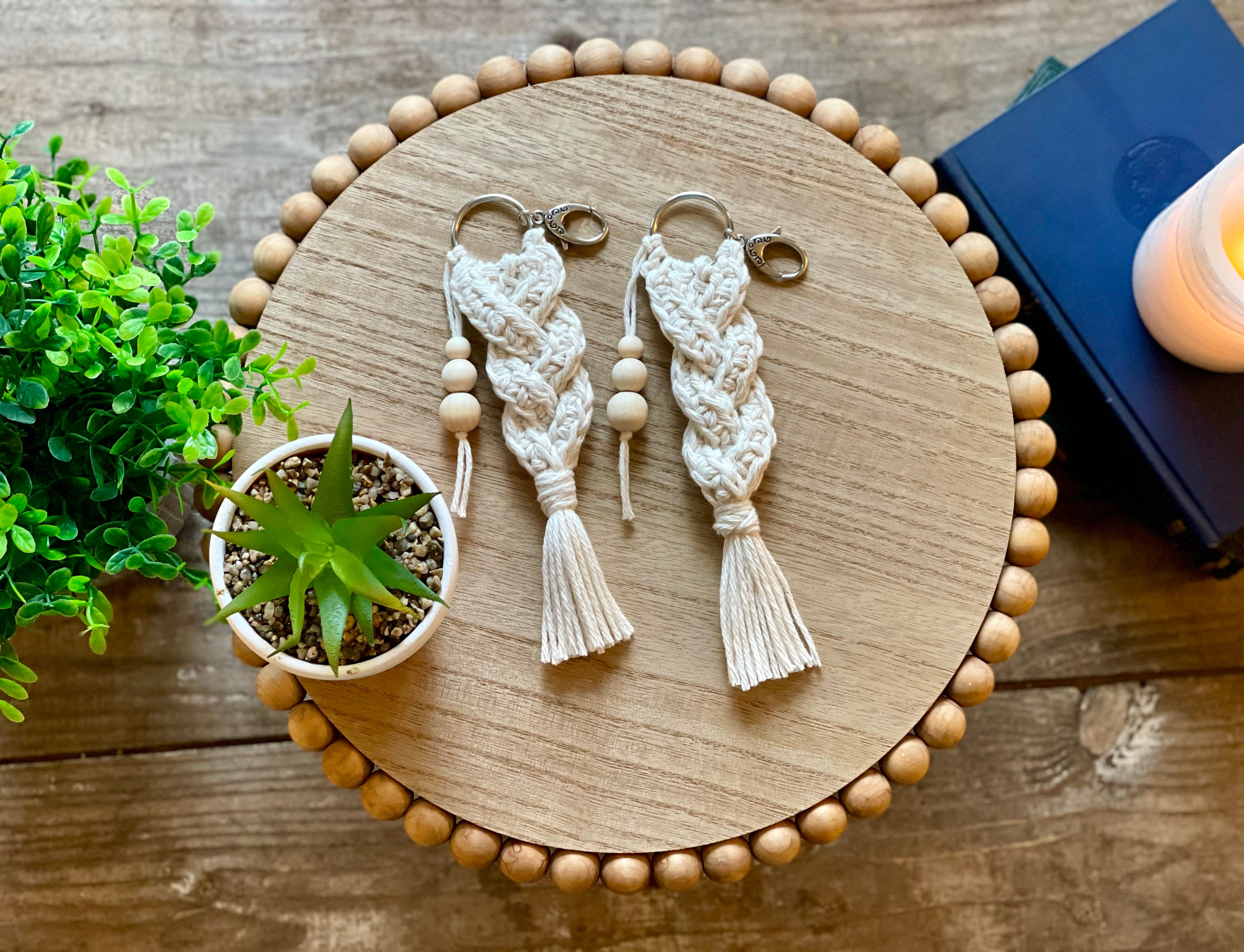 The Braided Keychain PDF pattern only NOT a finished | Etsy