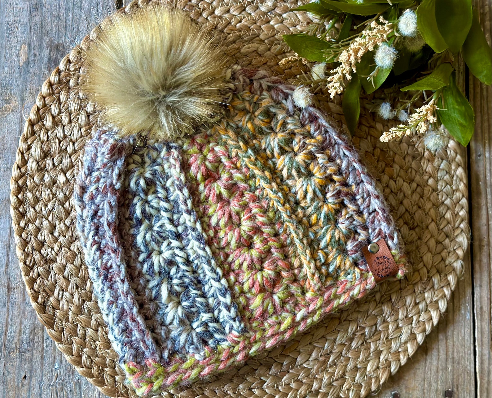 Star Stitch Crochet Hat Pattern, Chunky Hat, Winter Hat, Winter Toque ...