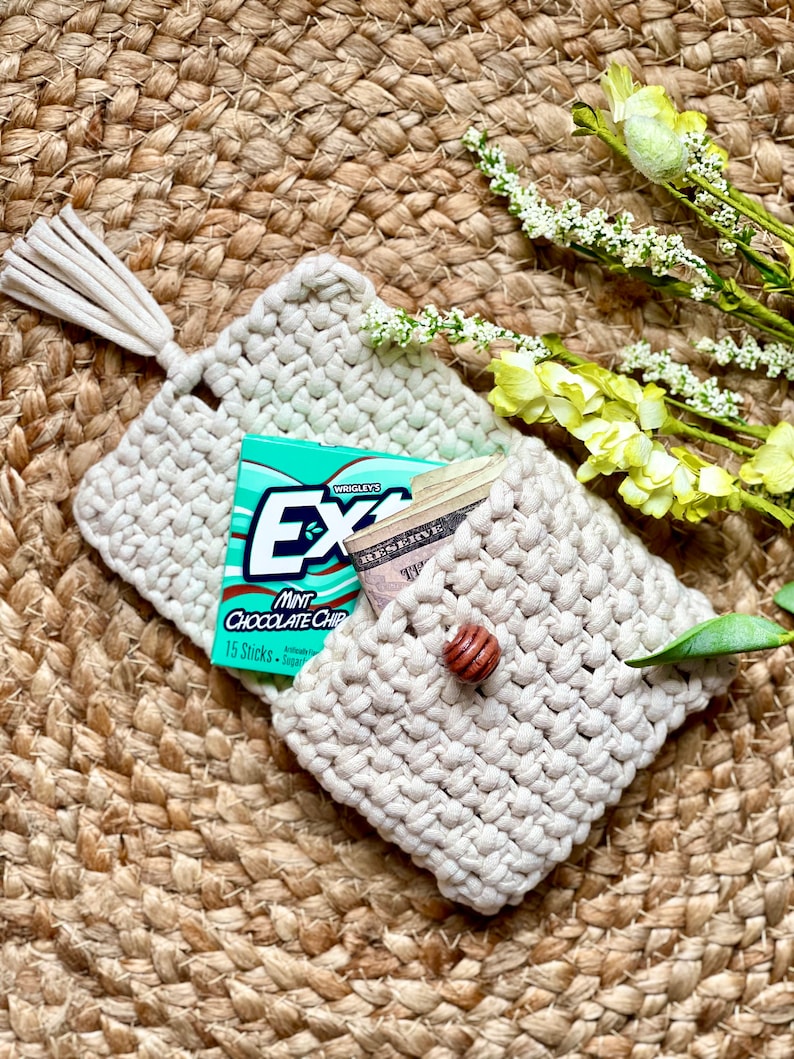 Macrochet Mini Wallet PDF Pattern Only NOT a Finished - Etsy