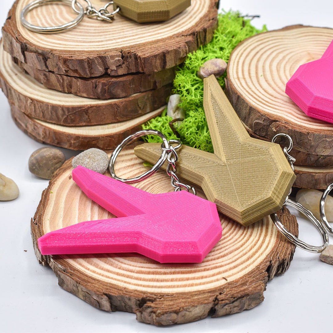 D.va Pendant Keychain Overwatch 3d Print Keyring Gold Pink Geek Gamer ...