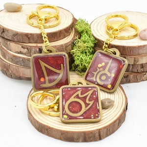 FFXIV Job Locket Style Keychain Final Fantasy XIV, Job Stone FF14 ...