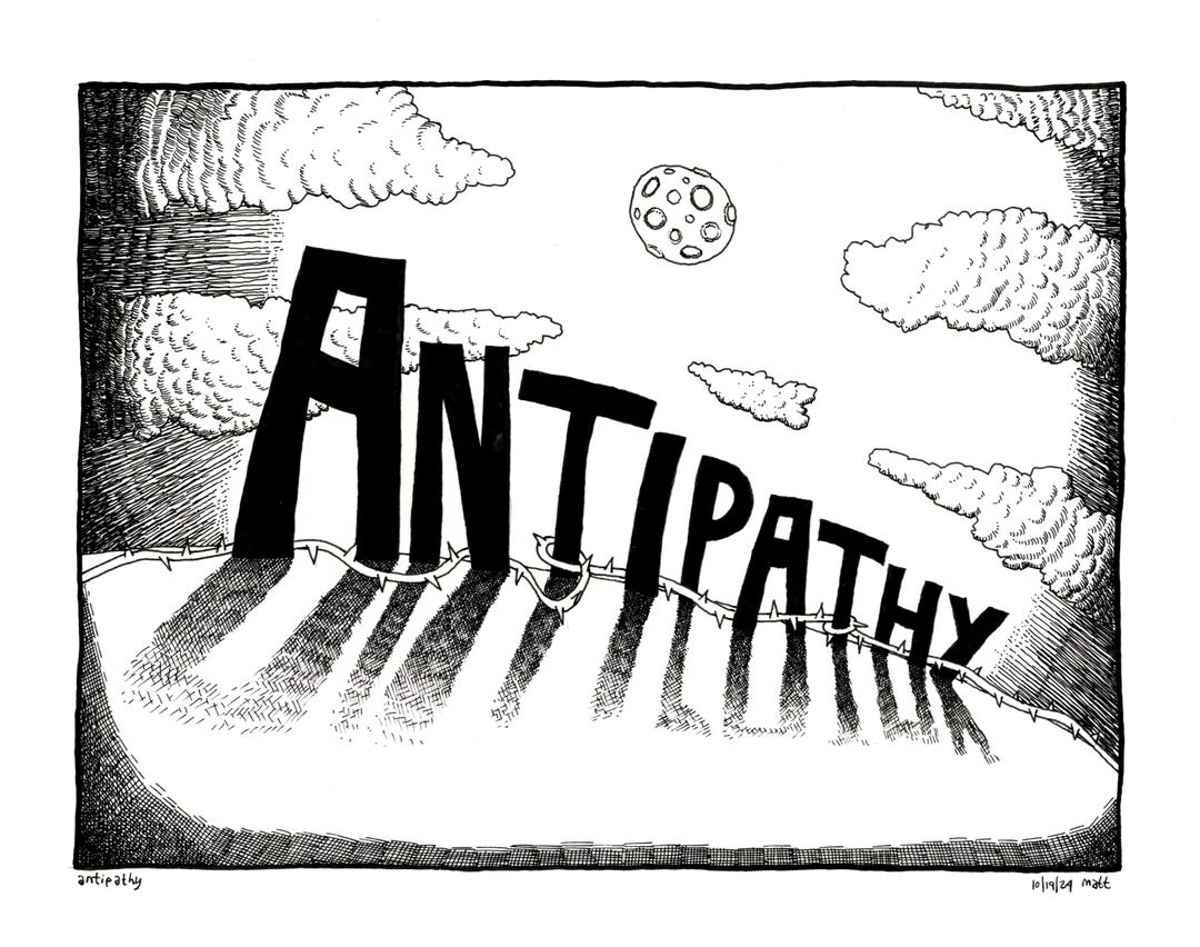 Antipathy - Drawing by Fevertown - Etsy