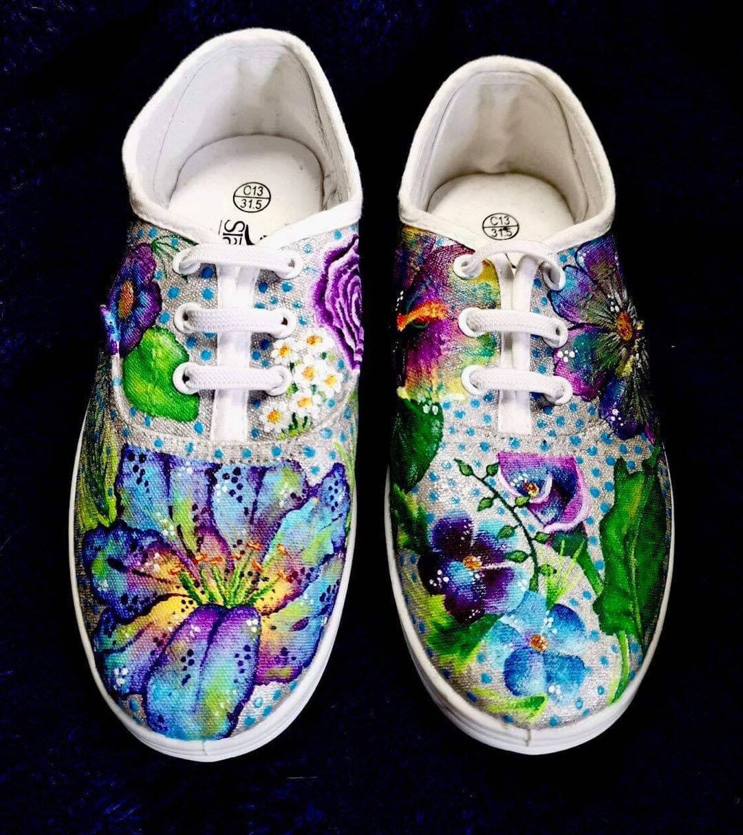 Hand Painted Shoes (pic is Example of My Work) Infant Sizes 4 to 13 - Etsy