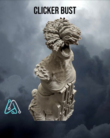 3D Printed TLOU the Last of Us Clicker Bust Decor Gift Piece - Etsy