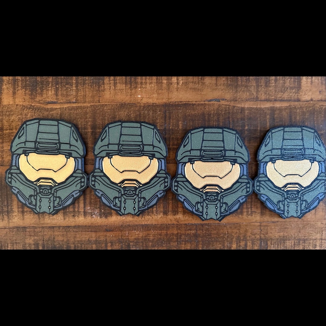 3D Printed Custom Sci-fi Halo Master Chief Helmet Coasters - Epic Gamer ...