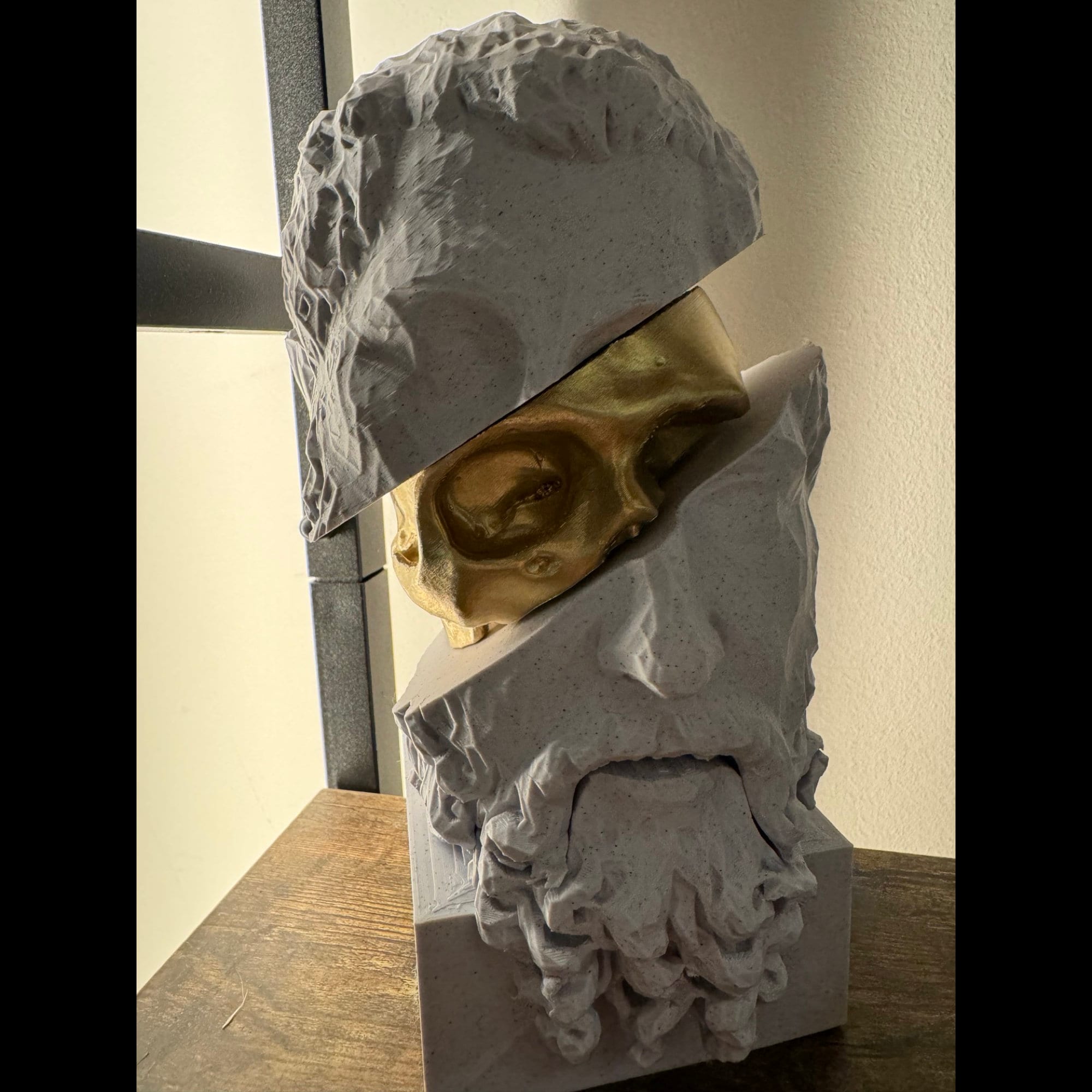 3D Printed Abstract Sculpture of Socrates Home Decor Artistic Table or ...
