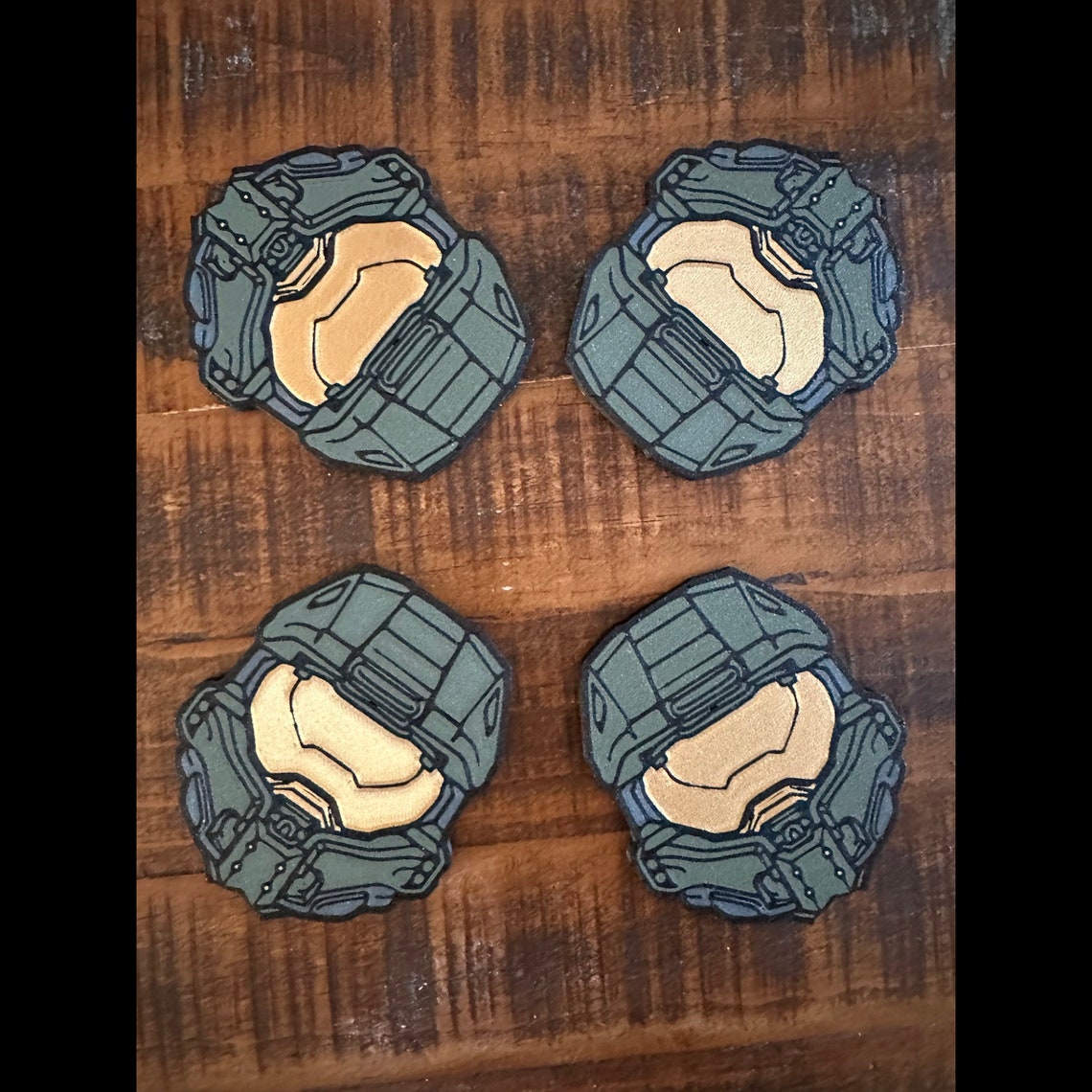 3D Printed Custom Sci-fi Halo Master Chief Helmet Coasters - Epic Gamer ...