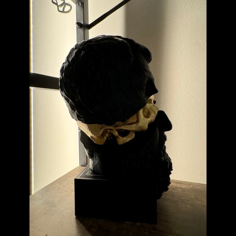 3D Printed Abstract Sculpture of Socrates Home Decor Artistic Table or ...