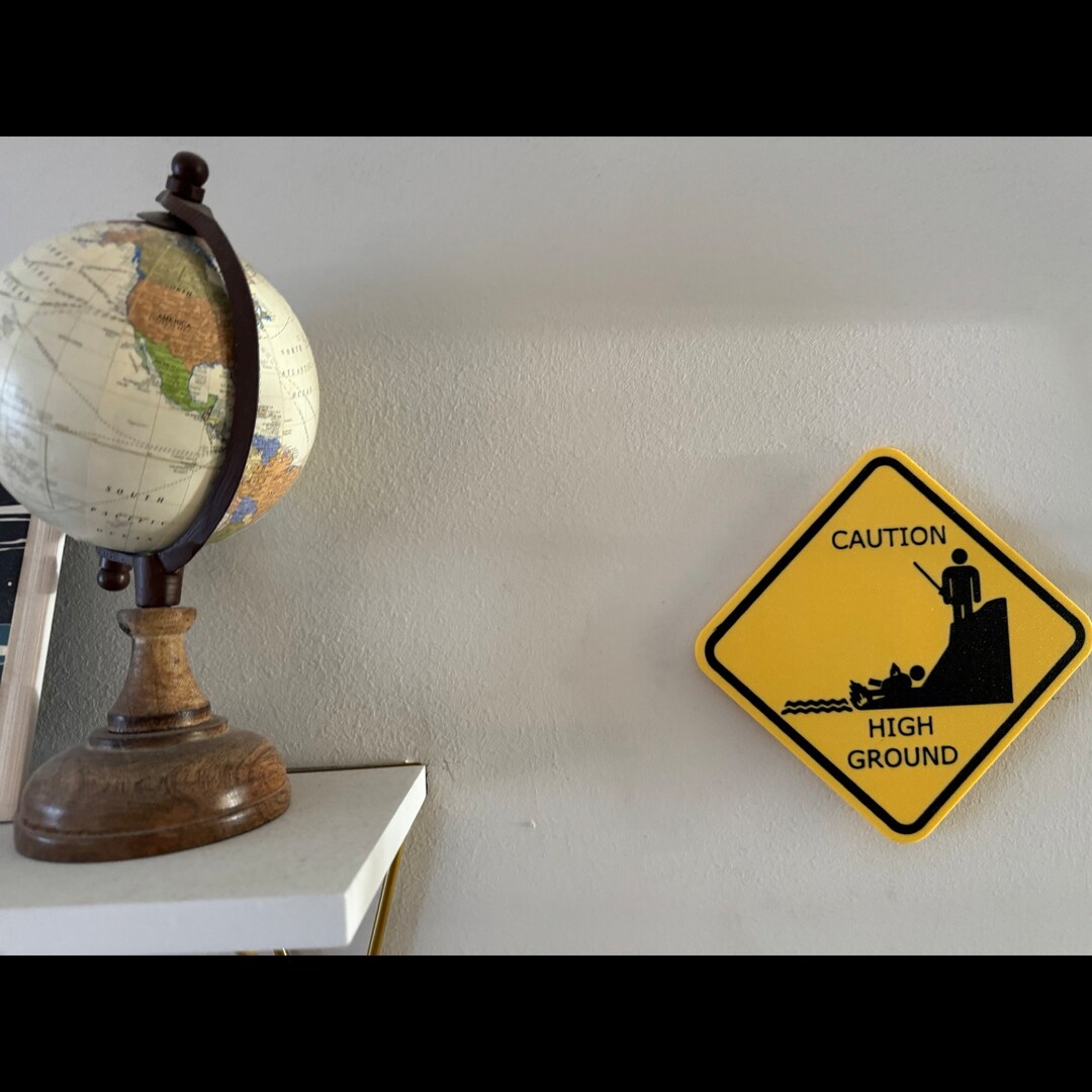 Caution: High Ground Iconic Scene Wall Art - Etsy