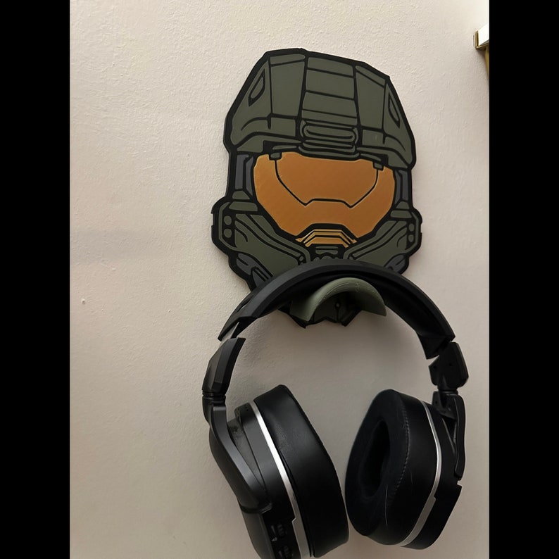 3D Printed Custom Unique Halo Master Chief Headset Holder: Epic Wall ...