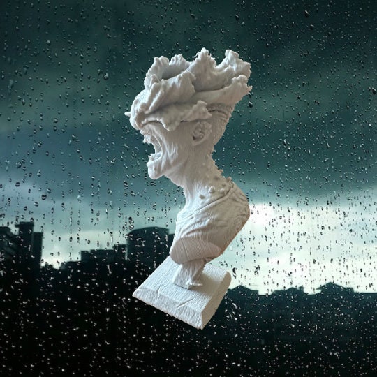 3D Printed TLOU the Last of Us Clicker Head Bust Desk Display - Etsy