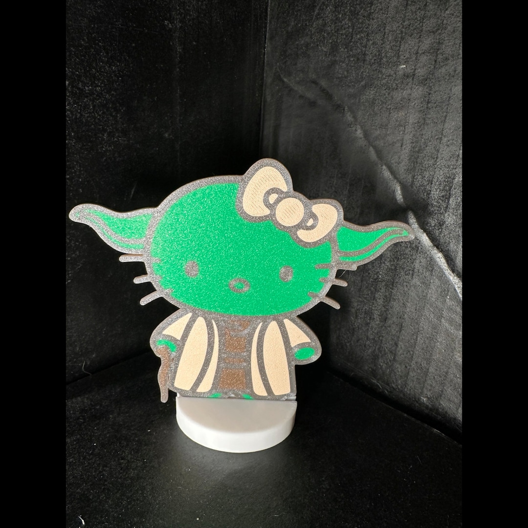 Hello Yoda Desk Buddy Whimsical Wise One Figurine - Etsy