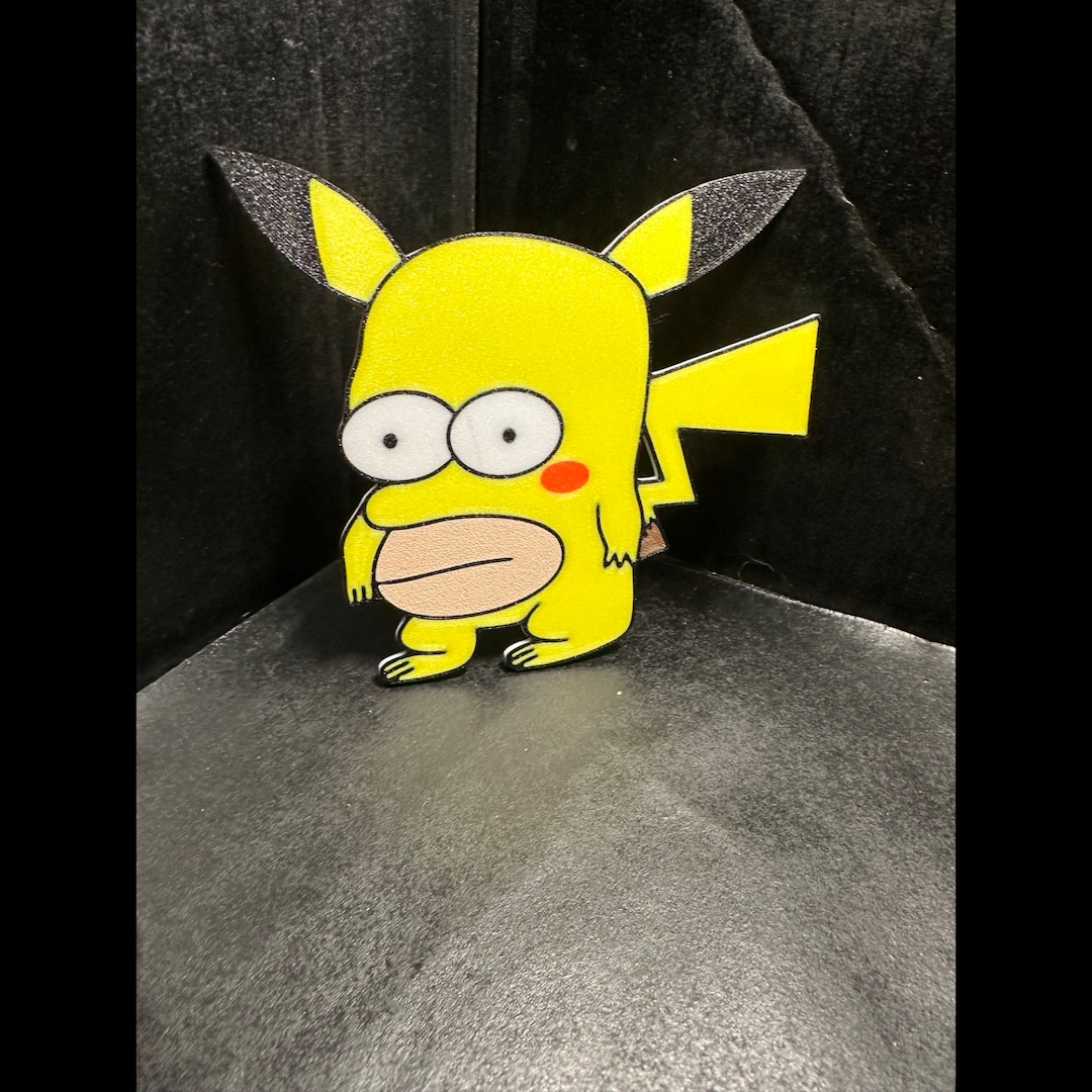 Pika-homer Desk Buddy 3D Printed Ultimate Homer and Pika Fusion Desk ...