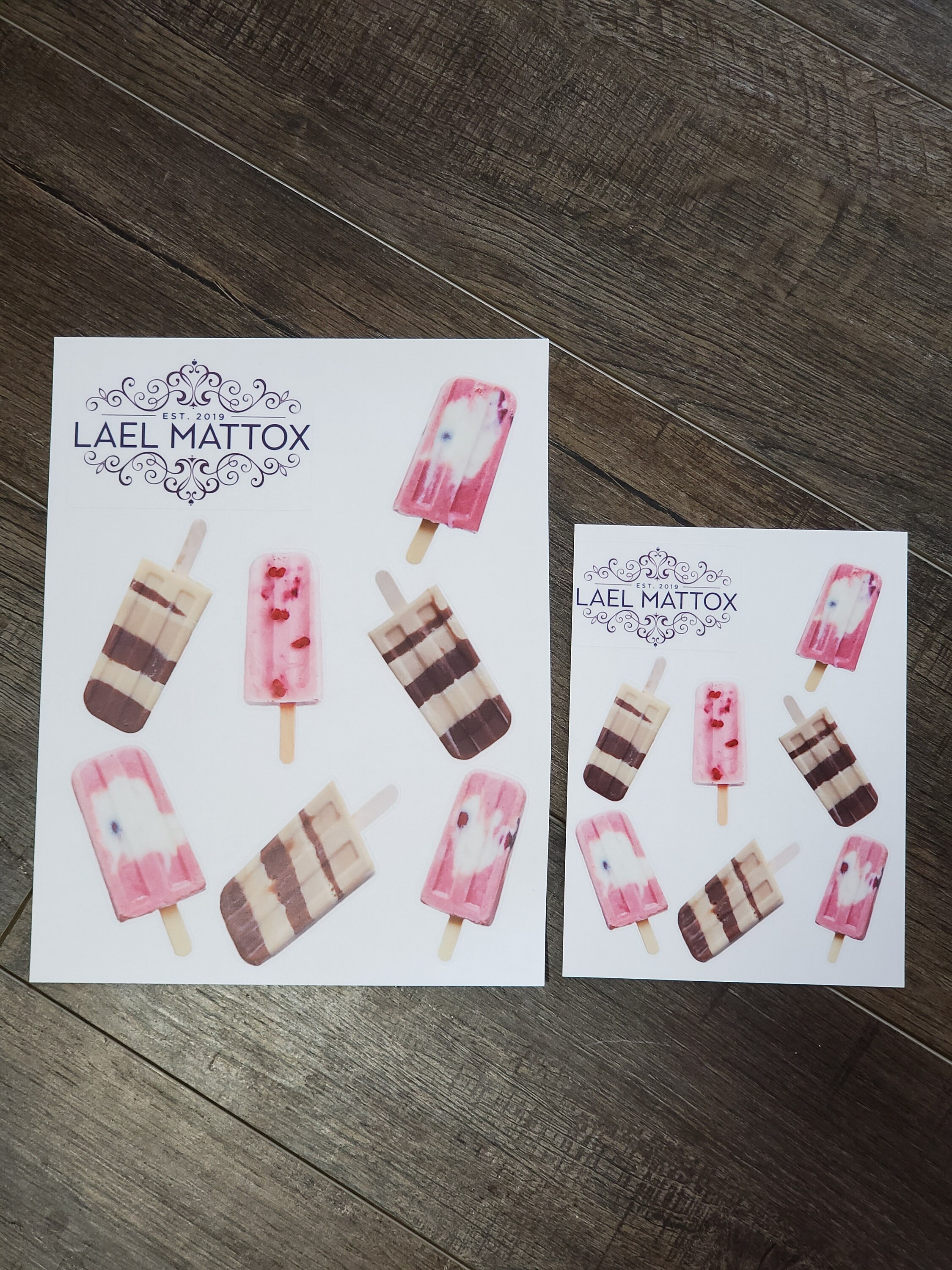 Summer Ice Cream Popsicle Photo Sticker Set 4x6 - Etsy