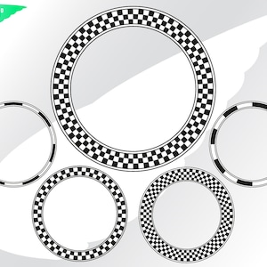 Checkered Circle Svg – Checkered Pattern Svg – Checkered Frame Svg ...
