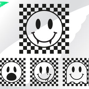 Checkered Smile Svg – Checkered Pattern Svg – Smiley Svg – Checker ...