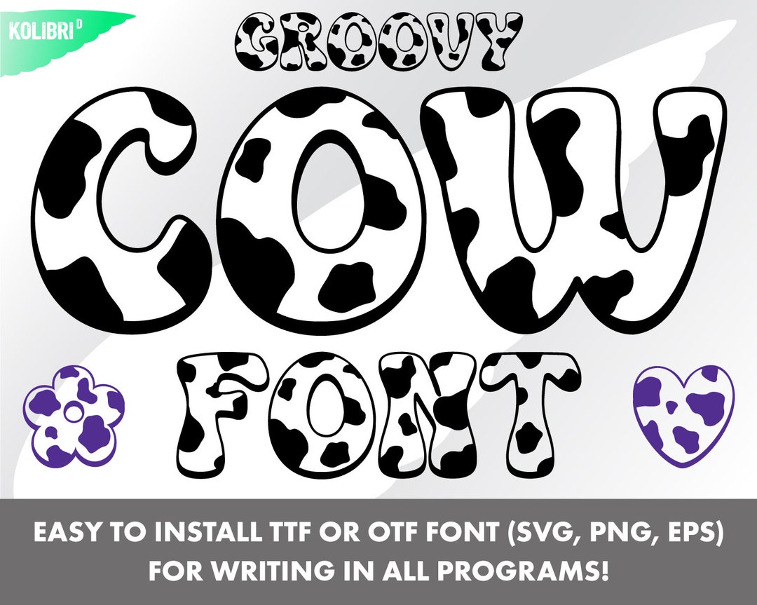 Kuh Schriftart svg Kuh Flecken svg Kuh svg Alphabet Kuh - Etsy.de