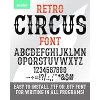 Circus Font Svg Ttf Files Circus Font Cricut Circus Font Svg Layred ...