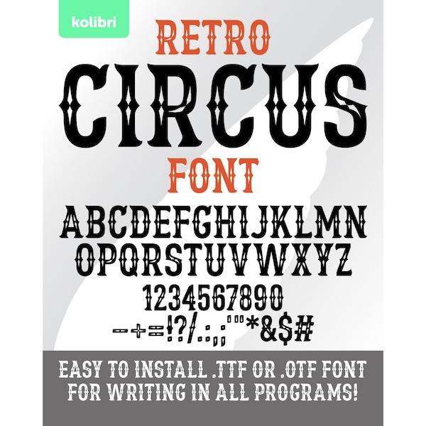 Circus Font - Etsy