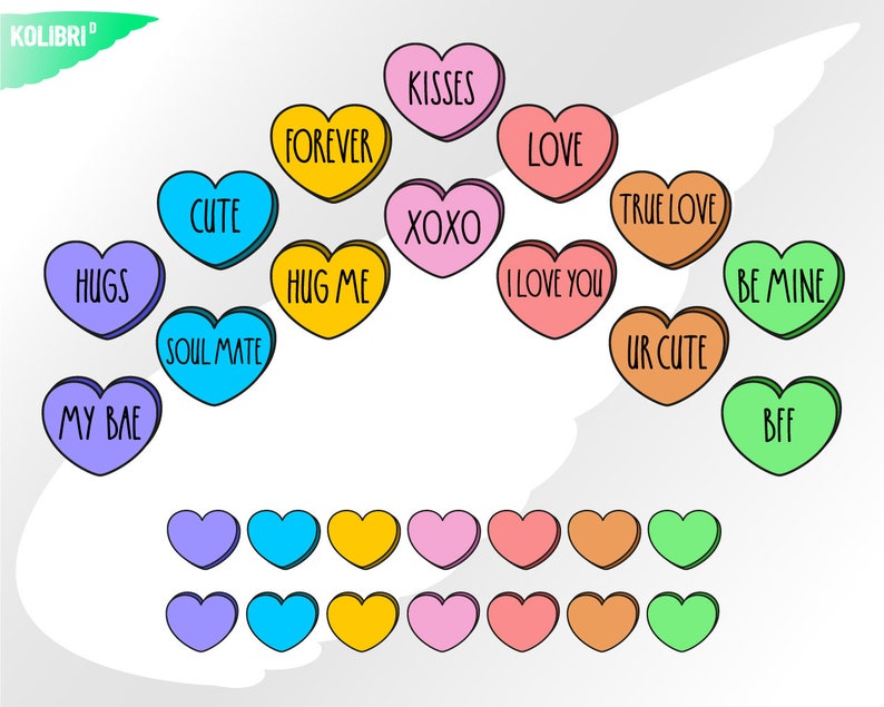 Conversation Hearts Svg Conversation Svg Love Svg Candy - Etsy