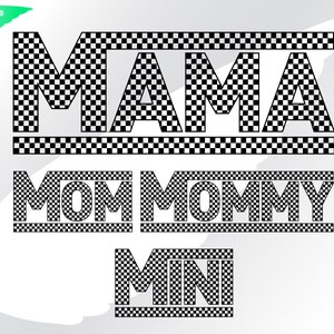 Checkered Mama Svg Checkered Pattern Svg Mommy Svg Mom Svg Mama Clipart ...