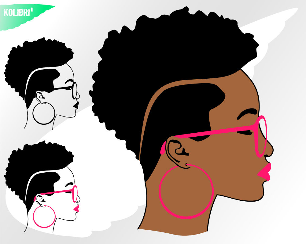 Digital Art & Collectibles black afro girl with flowers svg beautiful ...