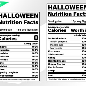 Halloween Svg – Nutrition Facts Svg – Nutrition Svg – Halloween Facts ...
