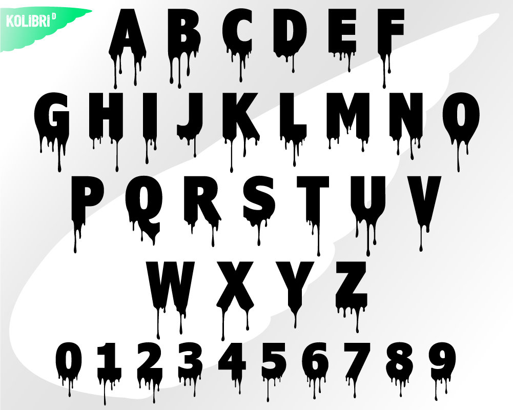 Dripping Letters Alphabet