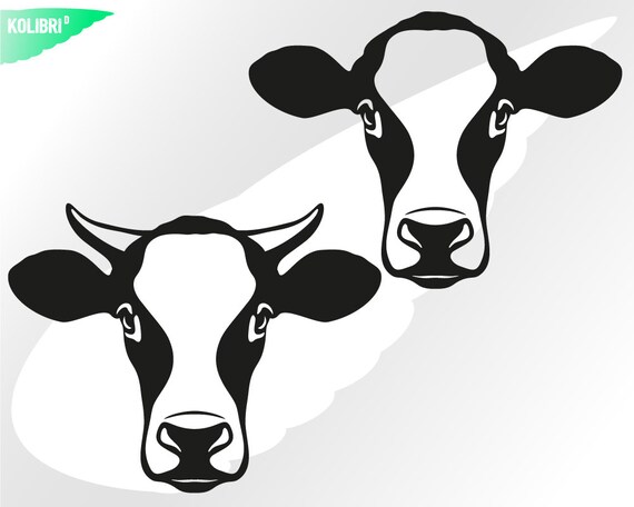 Cow Svg Cow Clipart Cow Face Svg Farm Svg Cow Head Svg - Etsy