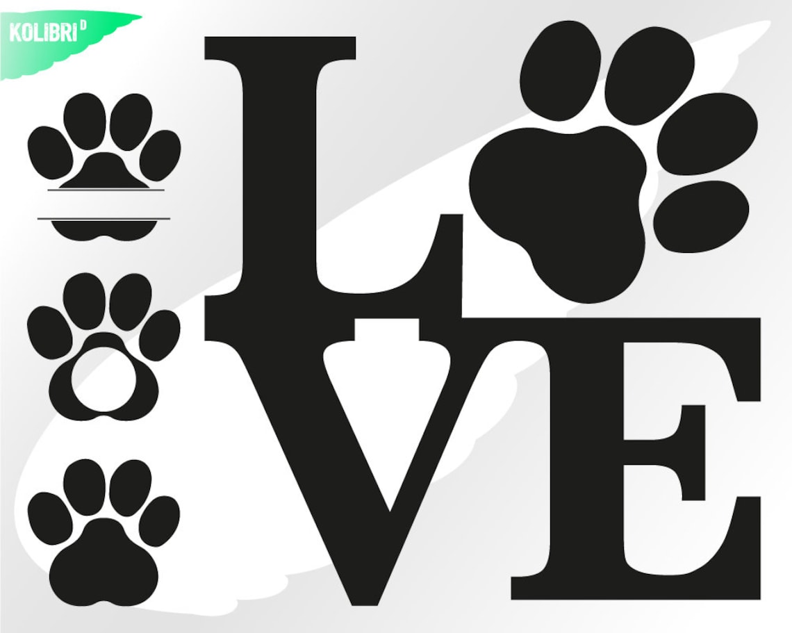 Love Paw Svg Pet Svg Cat Svg Love Dog Svg Paw Clipart | Etsy