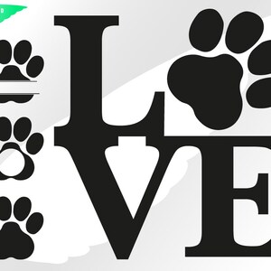 Love Paw Svg – Pet Svg – Cat Svg – Love Dog Svg – Paw Clipart ...
