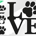 Love Paw Svg – Pet Svg – Cat Svg – Love Dog Svg – Paw Clipart ...