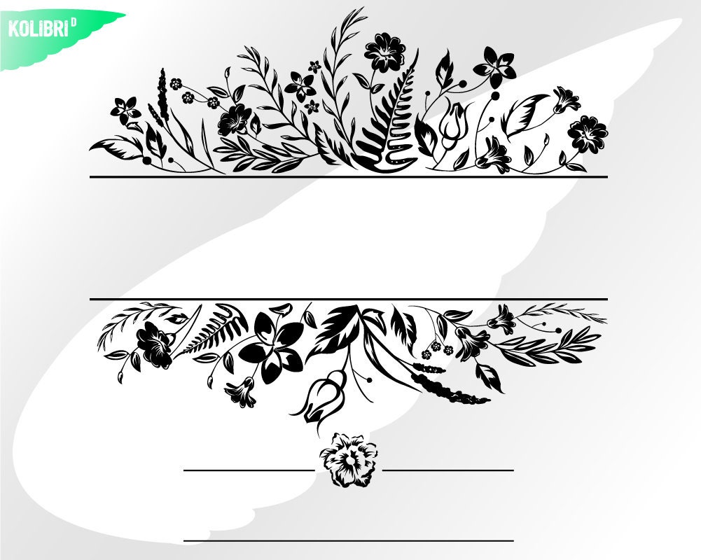 Flower Monogram Svg Flower Border Svg Flower Svg Boho | Etsy