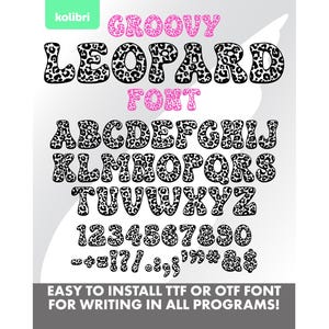 Leopard Font Svg – Leopard Svg – Spots Svg – Alphabet Groovy Font ...