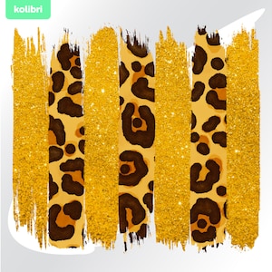 Leopard Brush Strokes Png – Gold Brush Strokes Png – Brush Svg – Brush ...