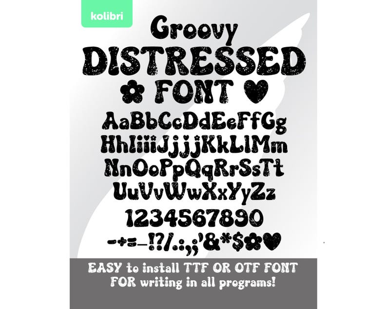 Groovy Distressed Font – Distressed Svg – Retro Groovy Font – Letters ...