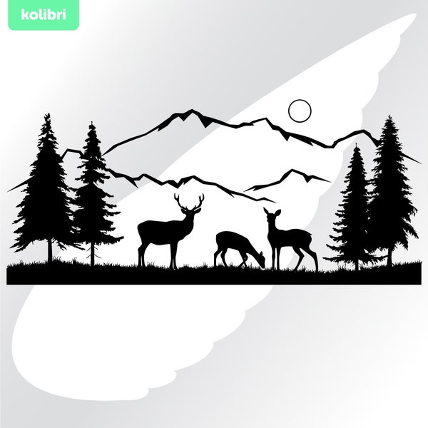 Nature Scene Svg - Etsy