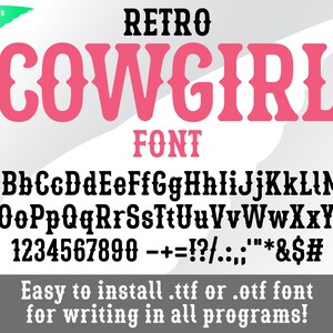 Cowgirl Font Svg – Cowboy Svg – Western Rodeo Svg – Girl Letters Svg ...