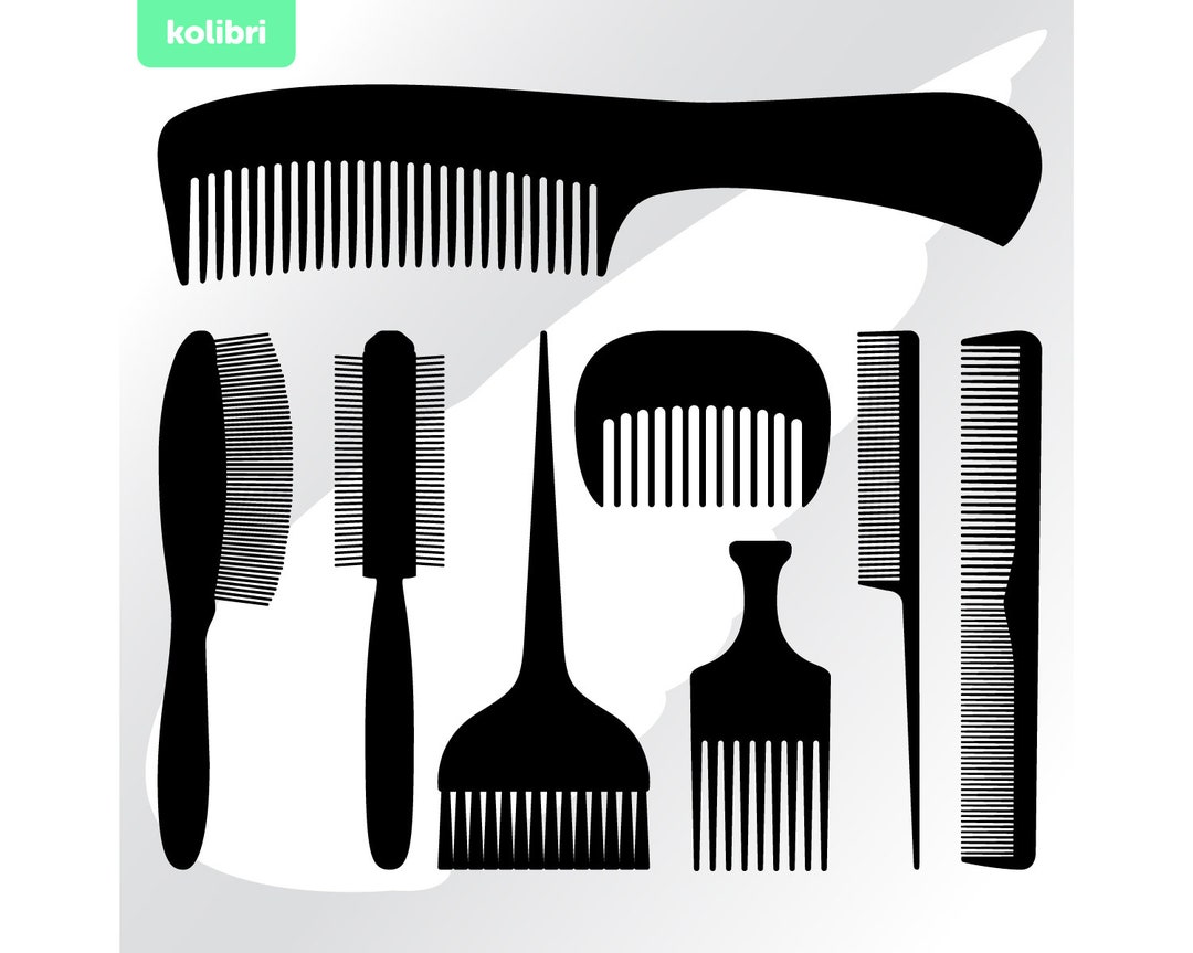 Comb Svg – Hairdresser Svg – Hair Comb Clipart – Hairbrush Svg ...