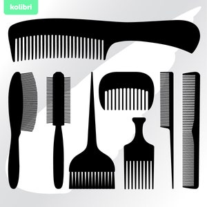 Comb Svg – Hairdresser Svg – Hair Comb Clipart – Hairbrush Svg ...